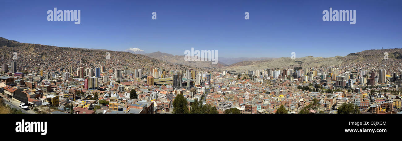 la paz bolivia killi killi viewpoint panorama city capital south ...