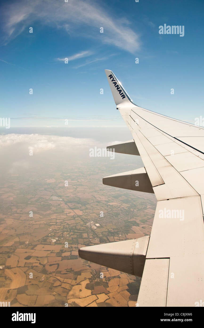 View from the window of a Ryanair flight over Poland Stock Photo - Alamy