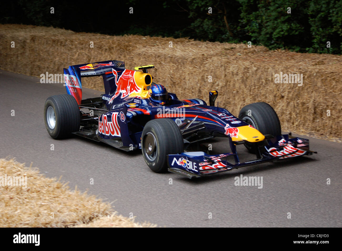 Adrian Newey driving his own RB5 Red Bull Formula one car, Goodwood ...