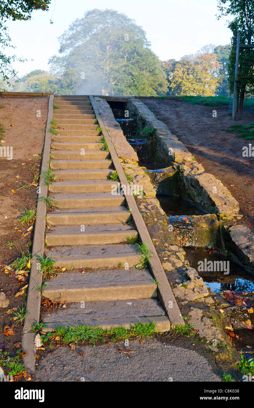 Concrete Steps Water Gully Stock Photo - Alamy