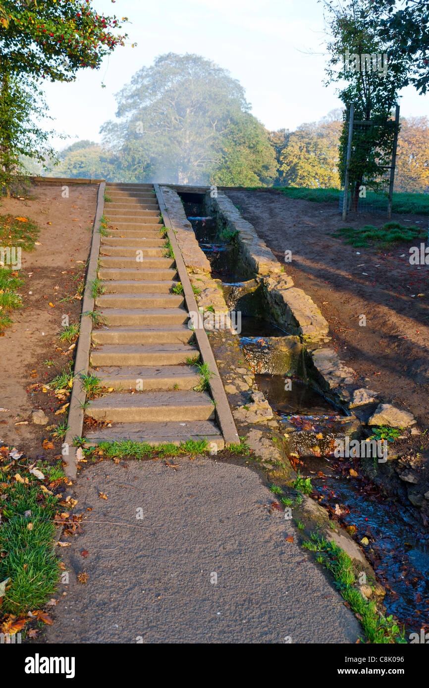 Concrete Steps Water Gully Stock Photo - Alamy