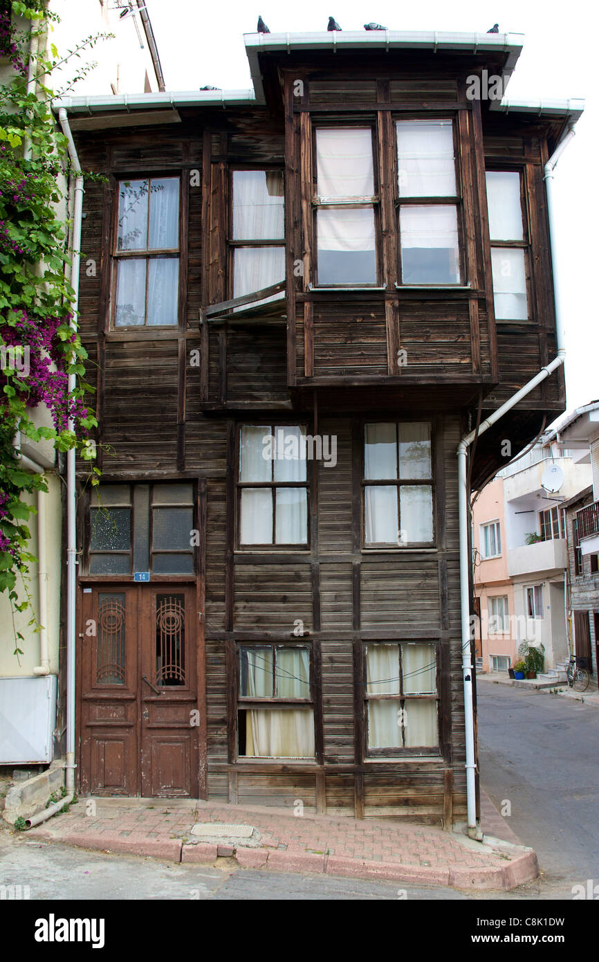 Corner Wooden House on Heybeli Island, Istanbul, Turkey Stock Photo - Alamy