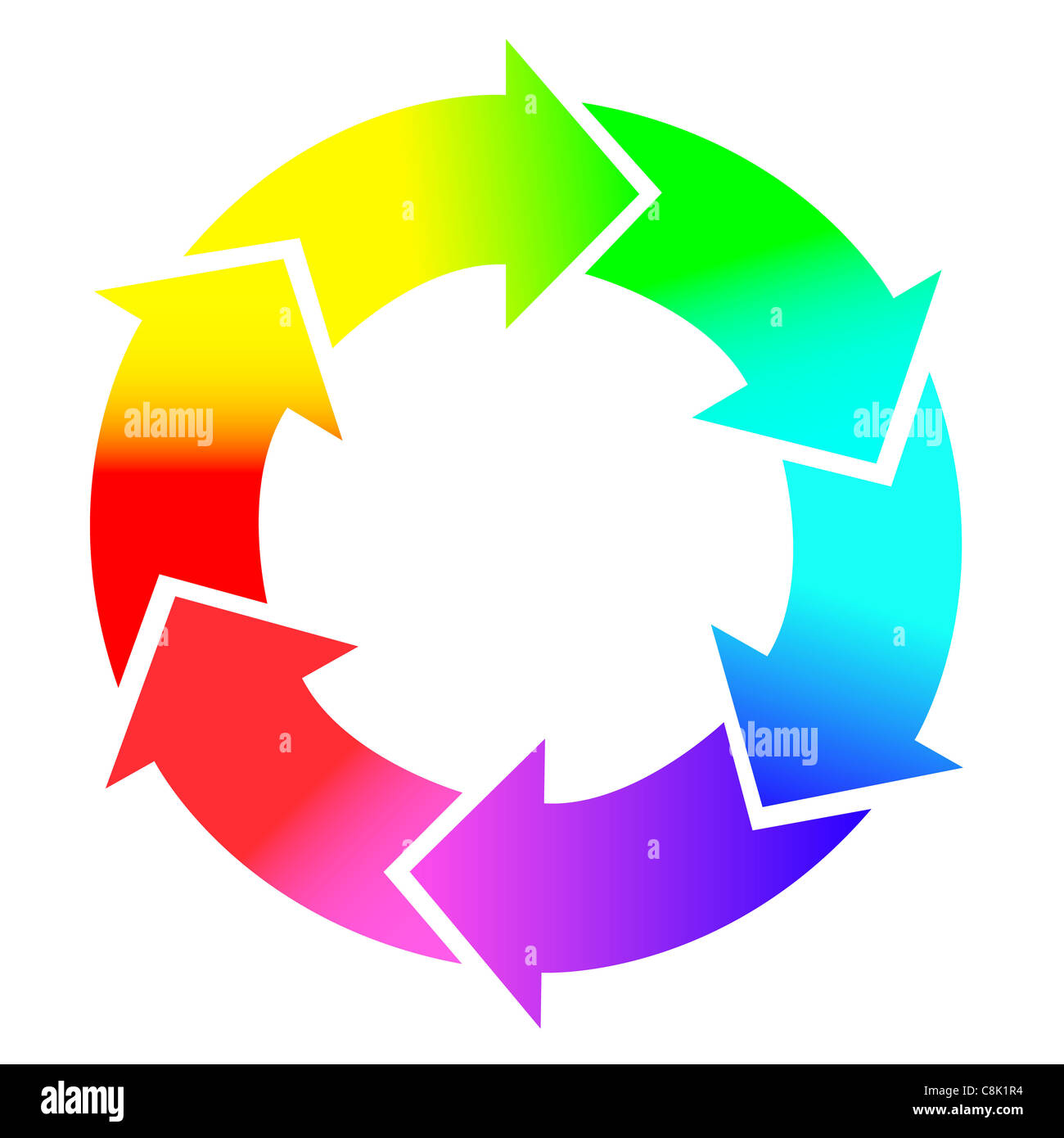 Round arrows in rainbow colors Stock Photo - Alamy