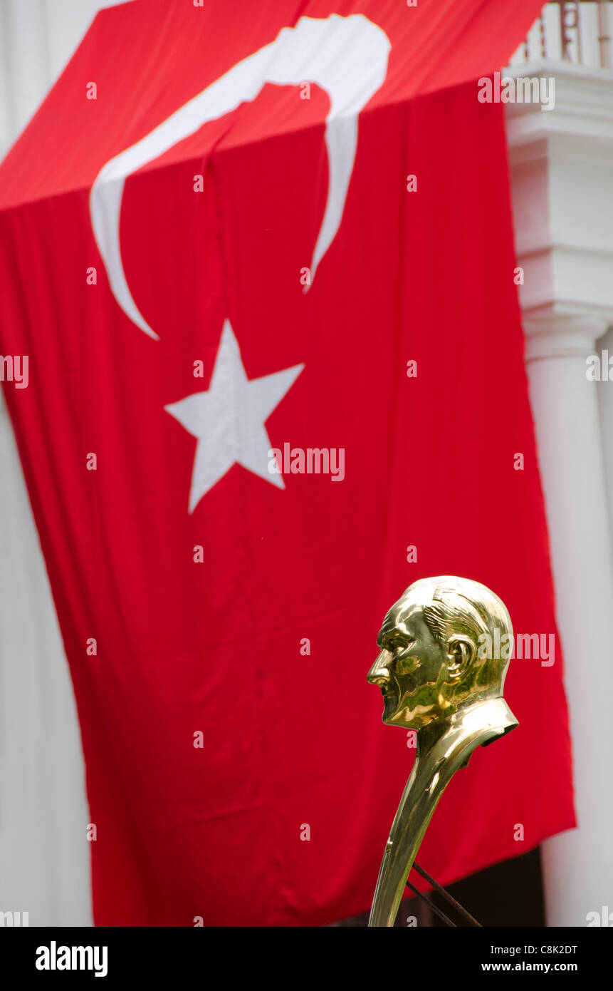 Turkey, Trabzon. Mustafa Kemal Ataturk, founder of the Turkish Republic ...