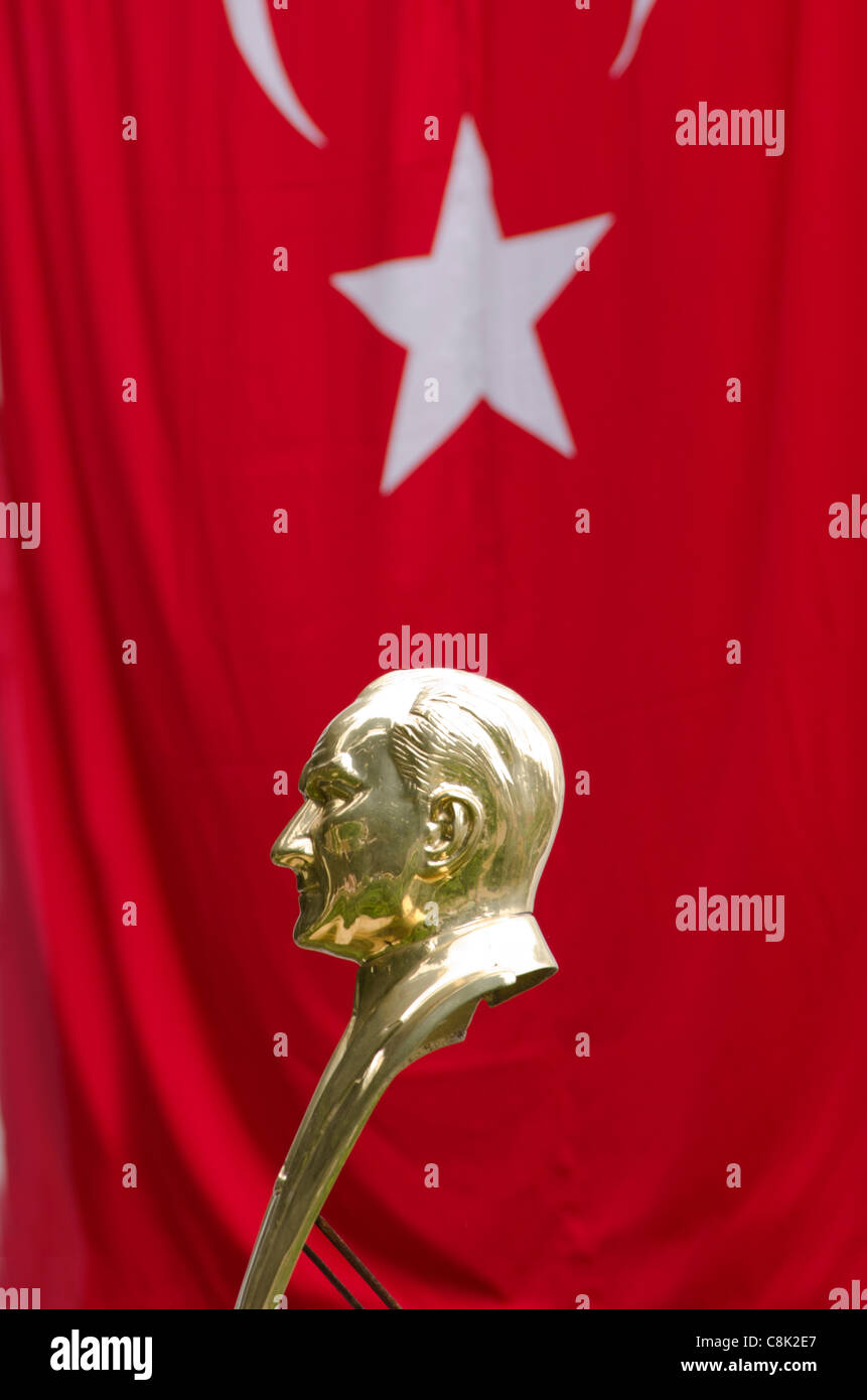 Turkey, Trabzon. Mustafa Kemal Ataturk, founder of the Turkish Republic ...