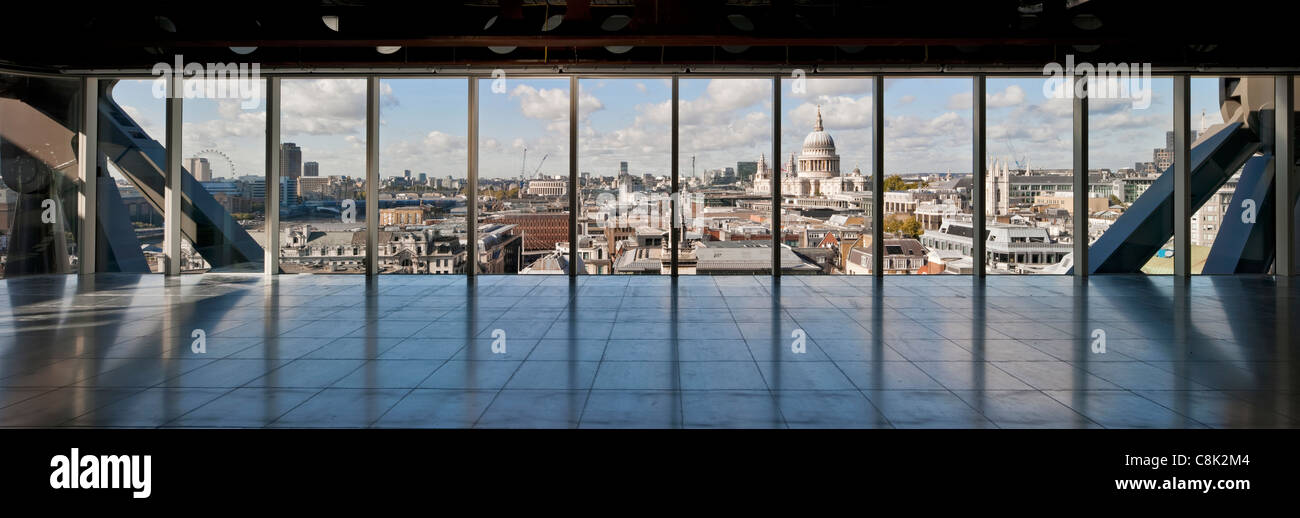 London skyline with St. Pauls from an office window Stock Photo - Alamy