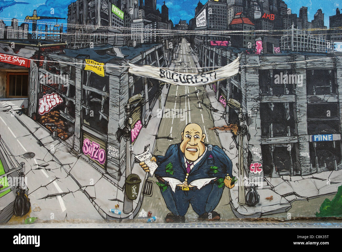 Urban art in Bucharest, Romania Stock Photo - Alamy