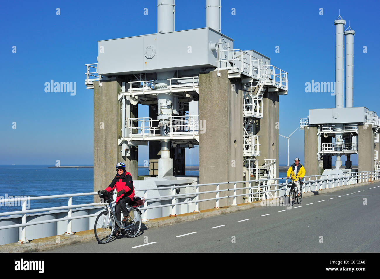 Storm flood barrier / Oosterscheldekering / Eastern Scheldt storm surge ...