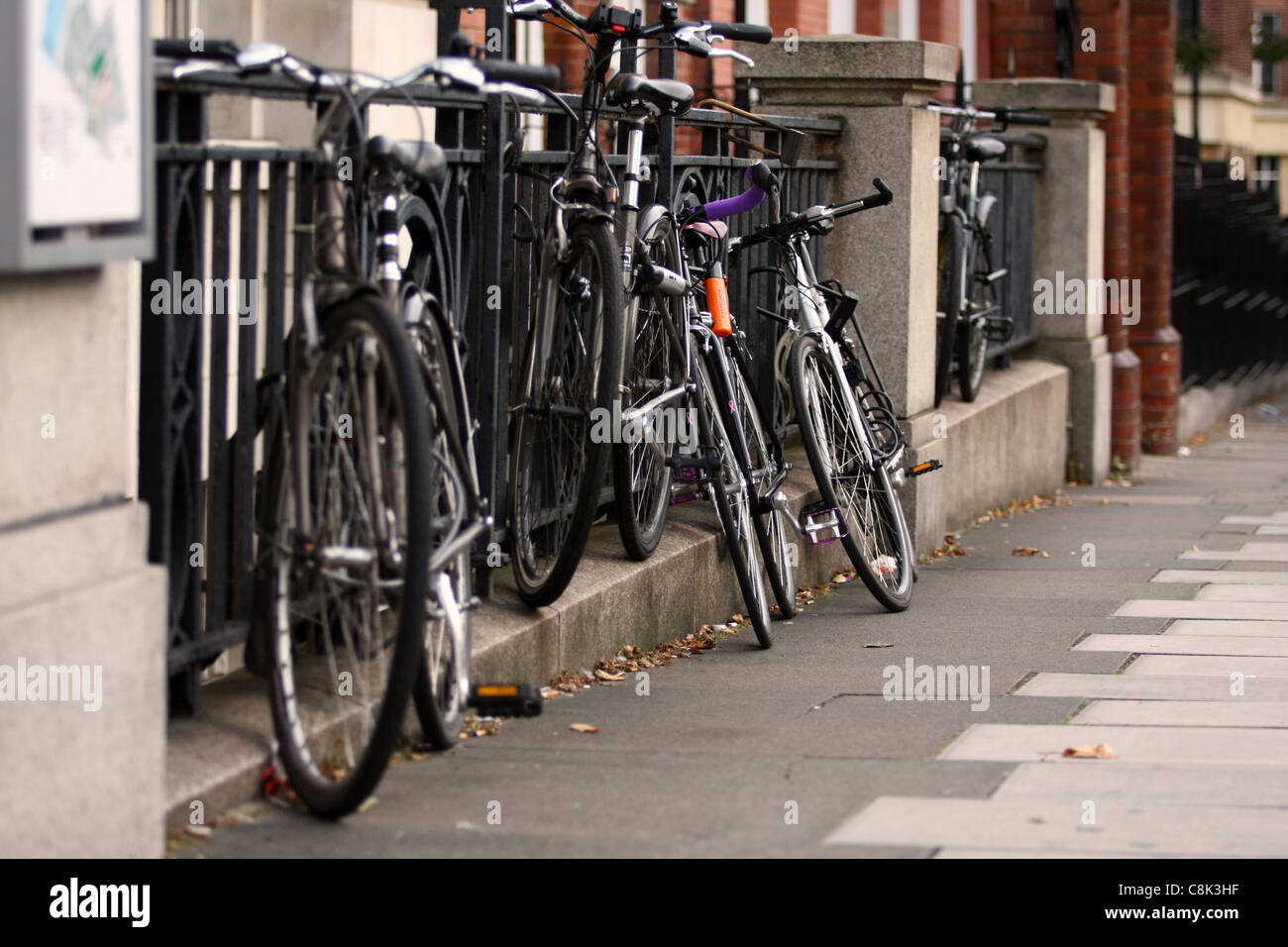 Chained to railings hi-res stock photography and images - Alamy