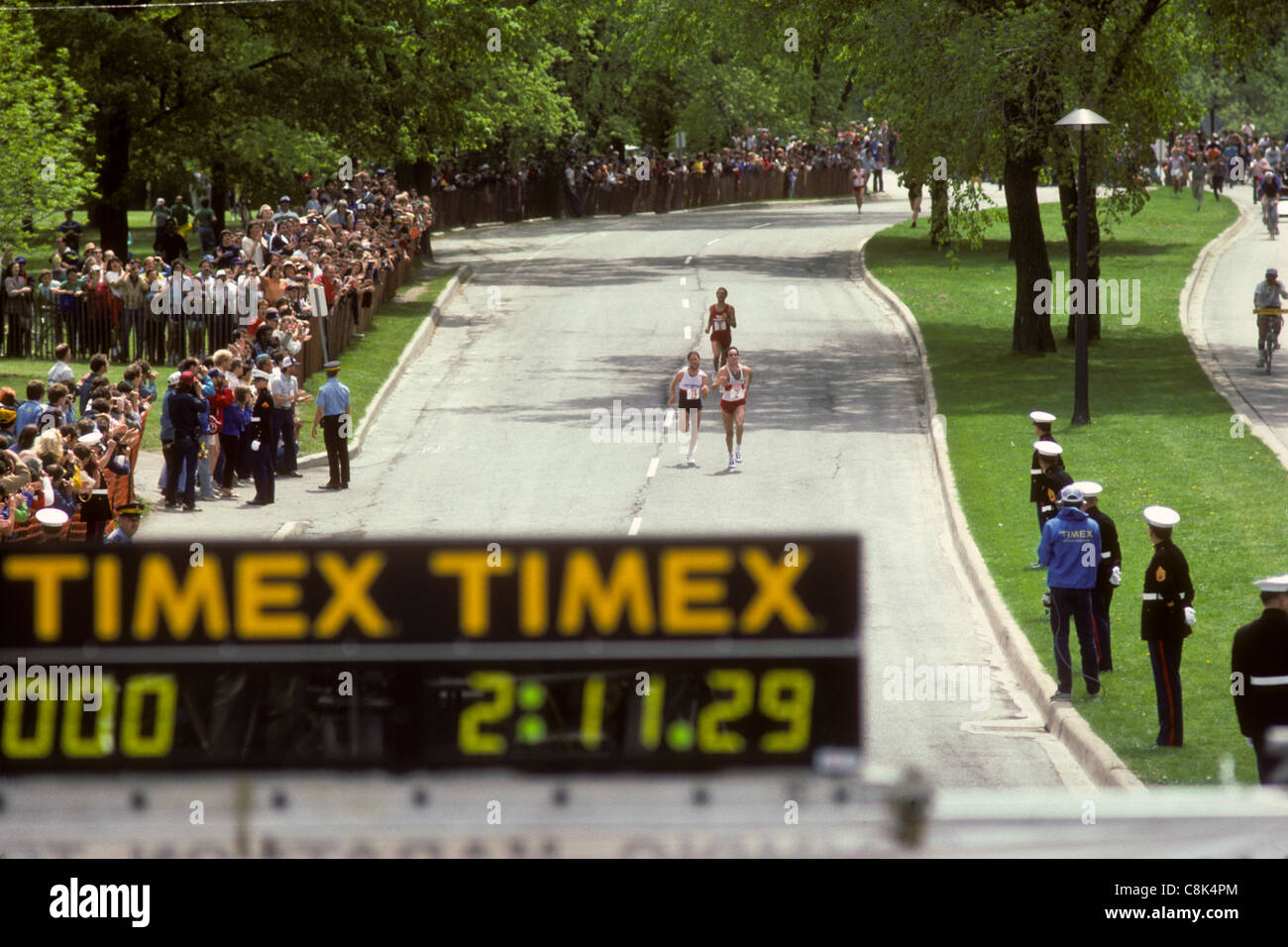 Peter Pfitzinger, winner with Alberto Salazar followed by John Tuttle ...
