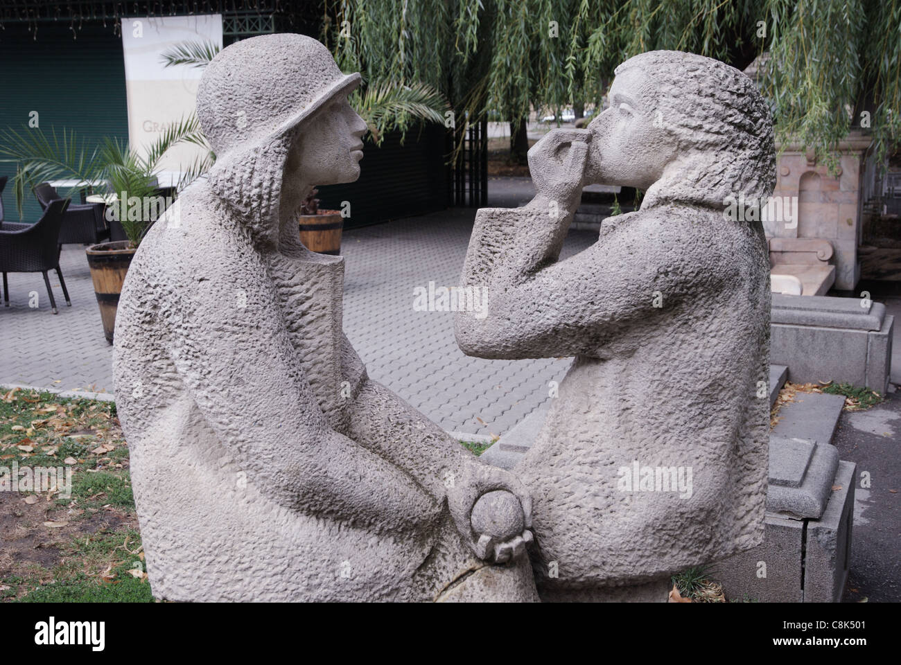 sculpture of two figures Stock Photo - Alamy