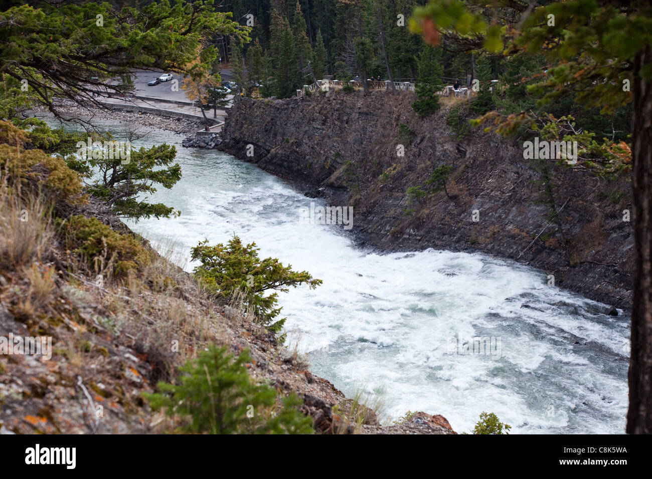 Bow falls. Banff National park. Alberta. Canada, Oct. 2011 Stock Photo ...