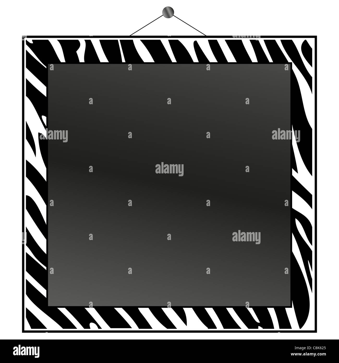 Zebra print frame to put your own photo or text in Stock Photo - Alamy