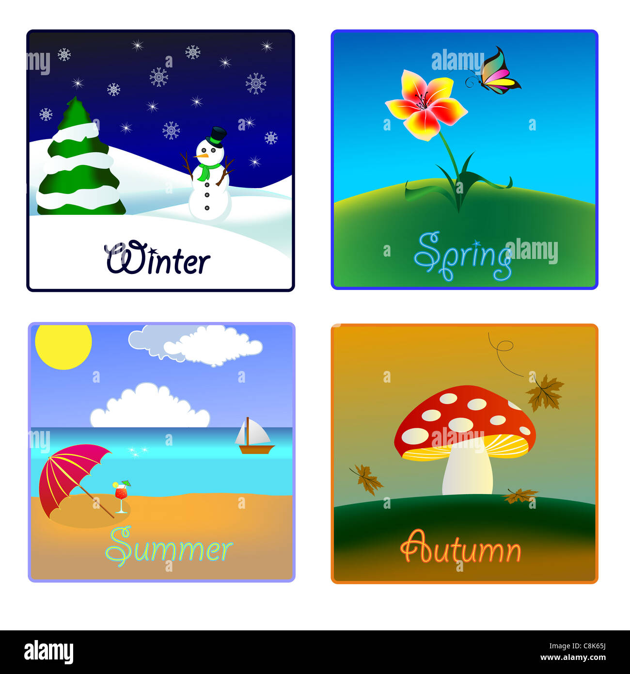 the four seasons Stock Photo - Alamy