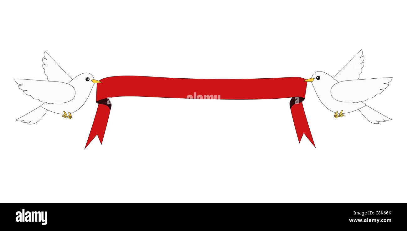 Doves with message Stock Photo - Alamy