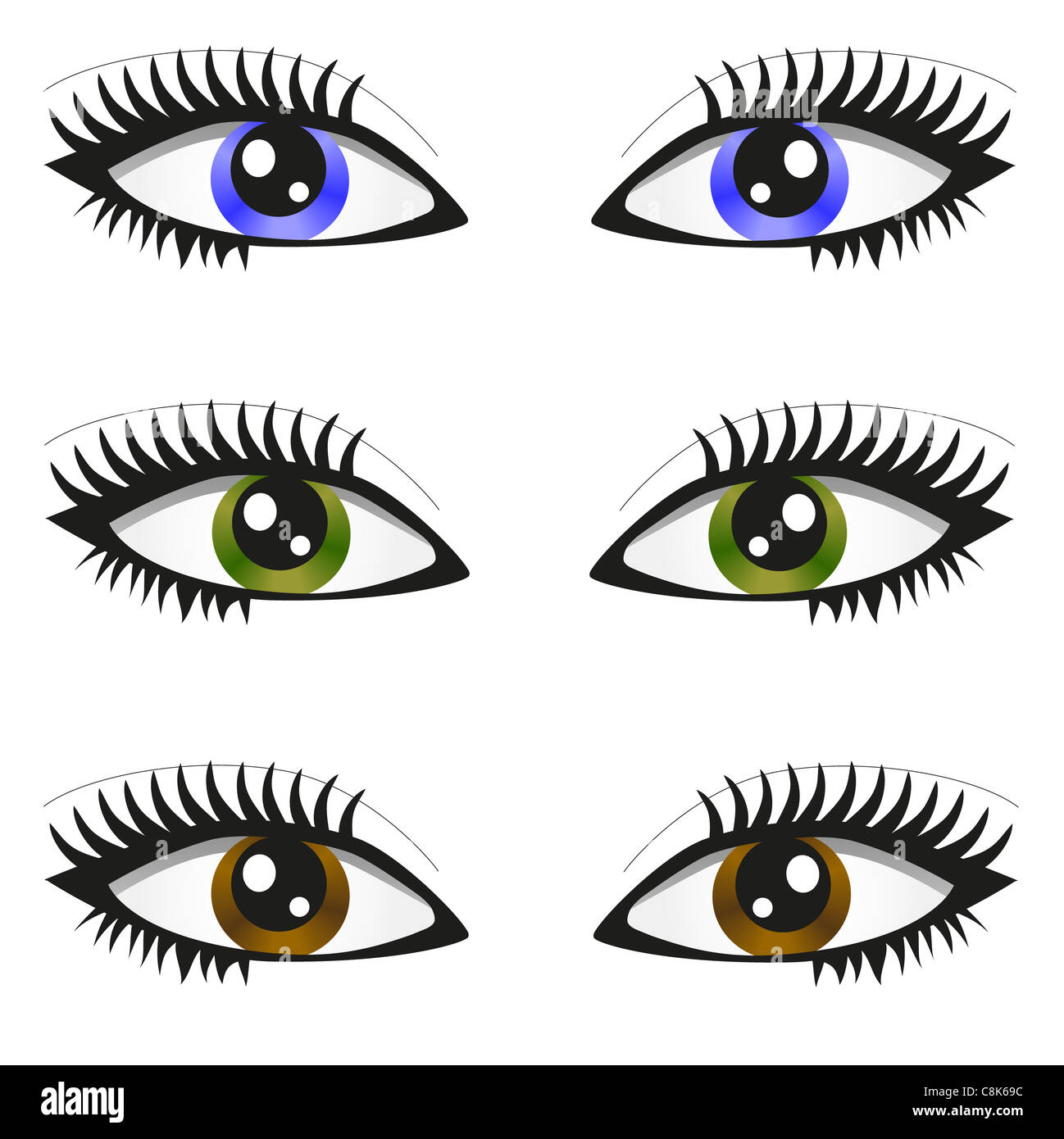 3 pair of eyes Stock Photo - Alamy