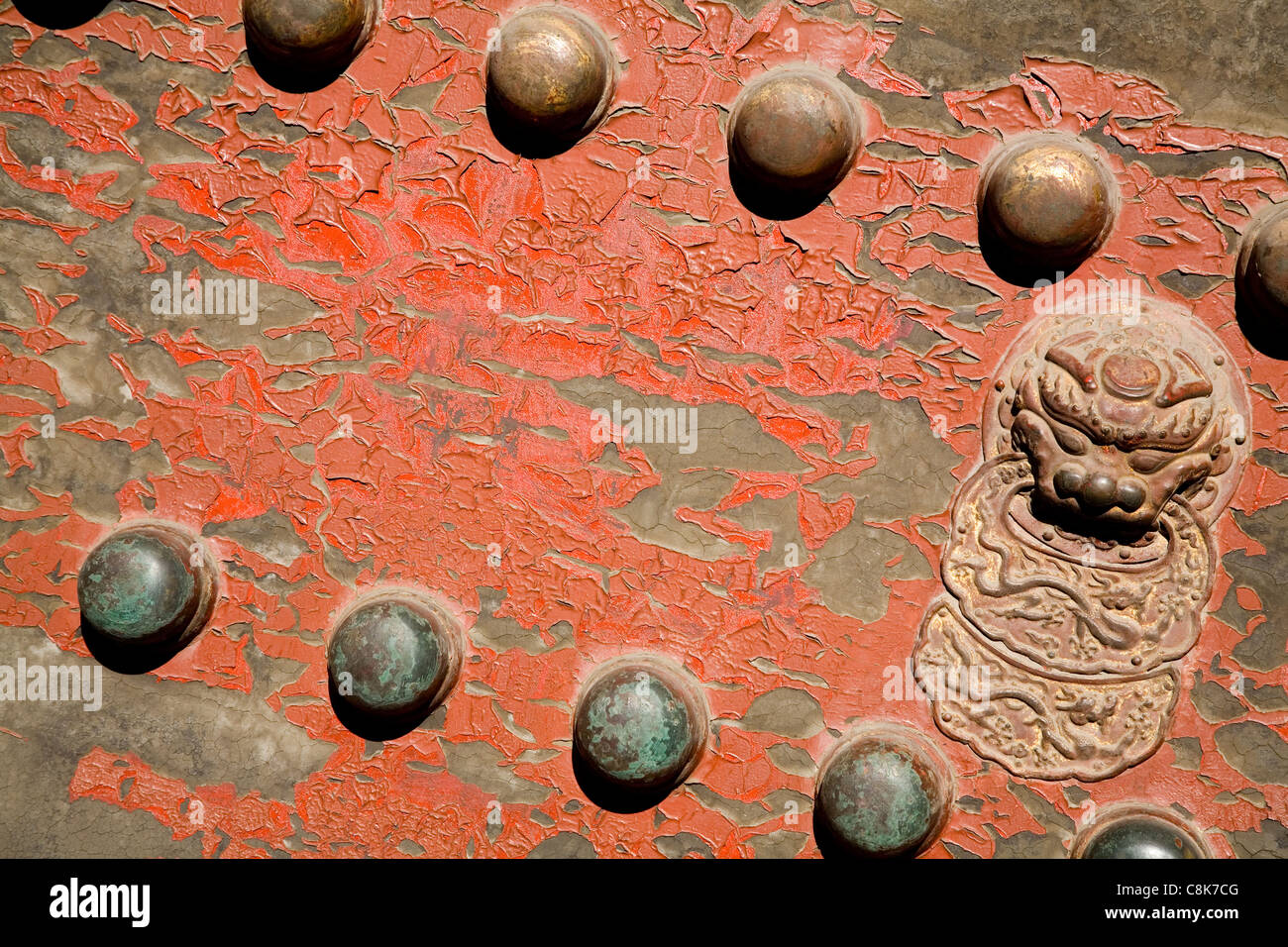 Ancient red Temple door in forbidden city beijing china Stock Photo - Alamy
