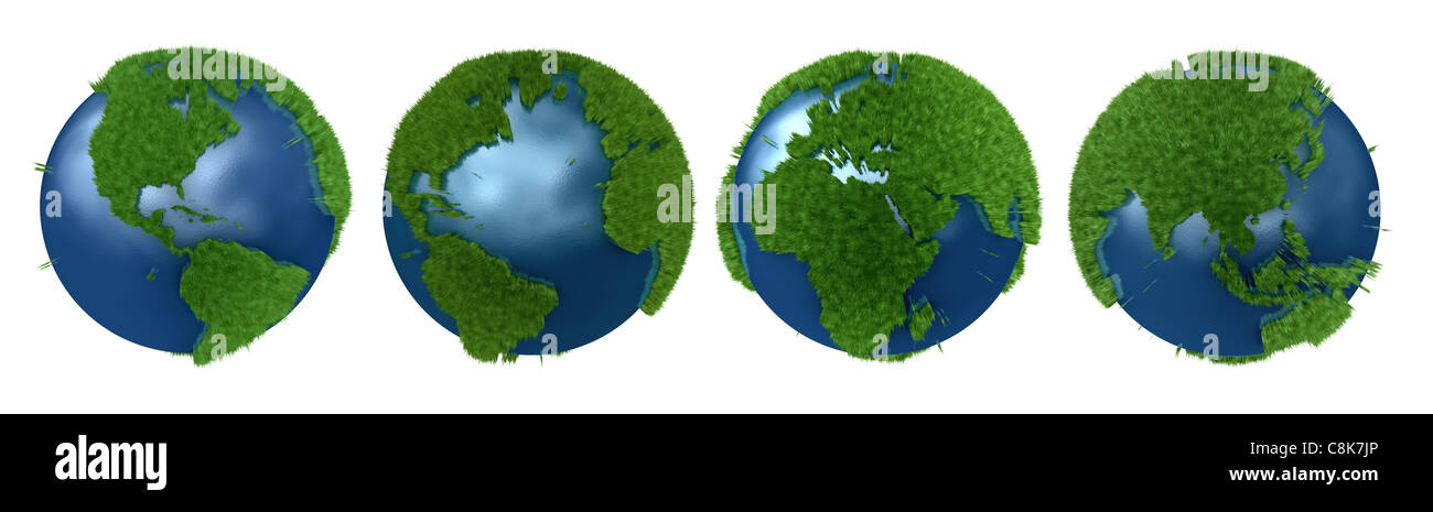 Green Planet collage metaphor Stock Photo - Alamy