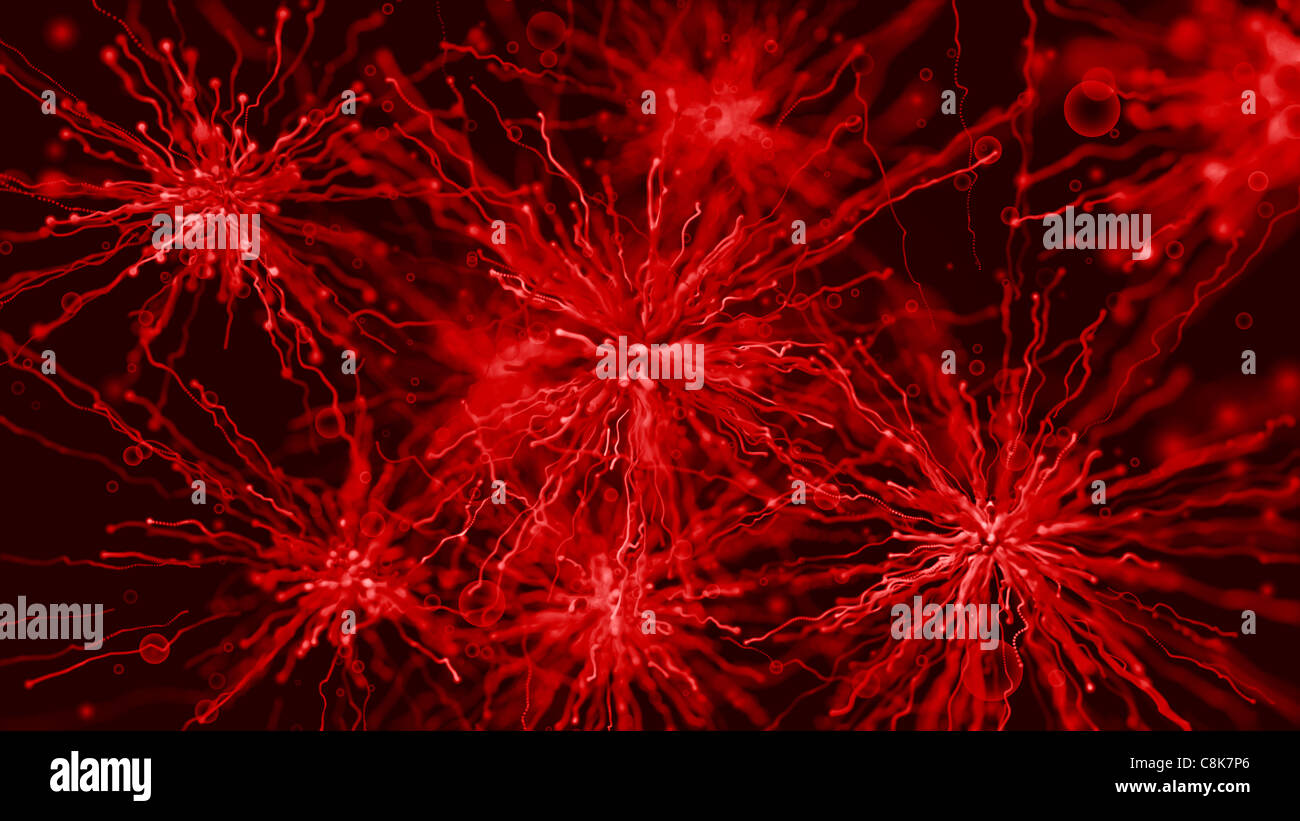 Organic alien life abstract with microscopic microorganisms Stock Photo ...