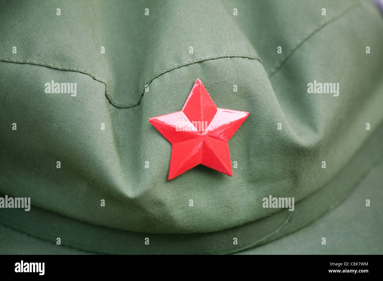 China cap army red star hi-res stock photography and images - Alamy
