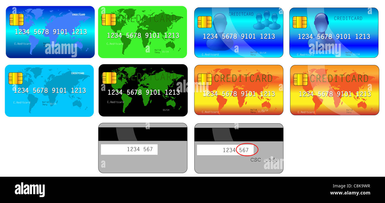 Front back blue debit card hi-res stock photography and images - Alamy