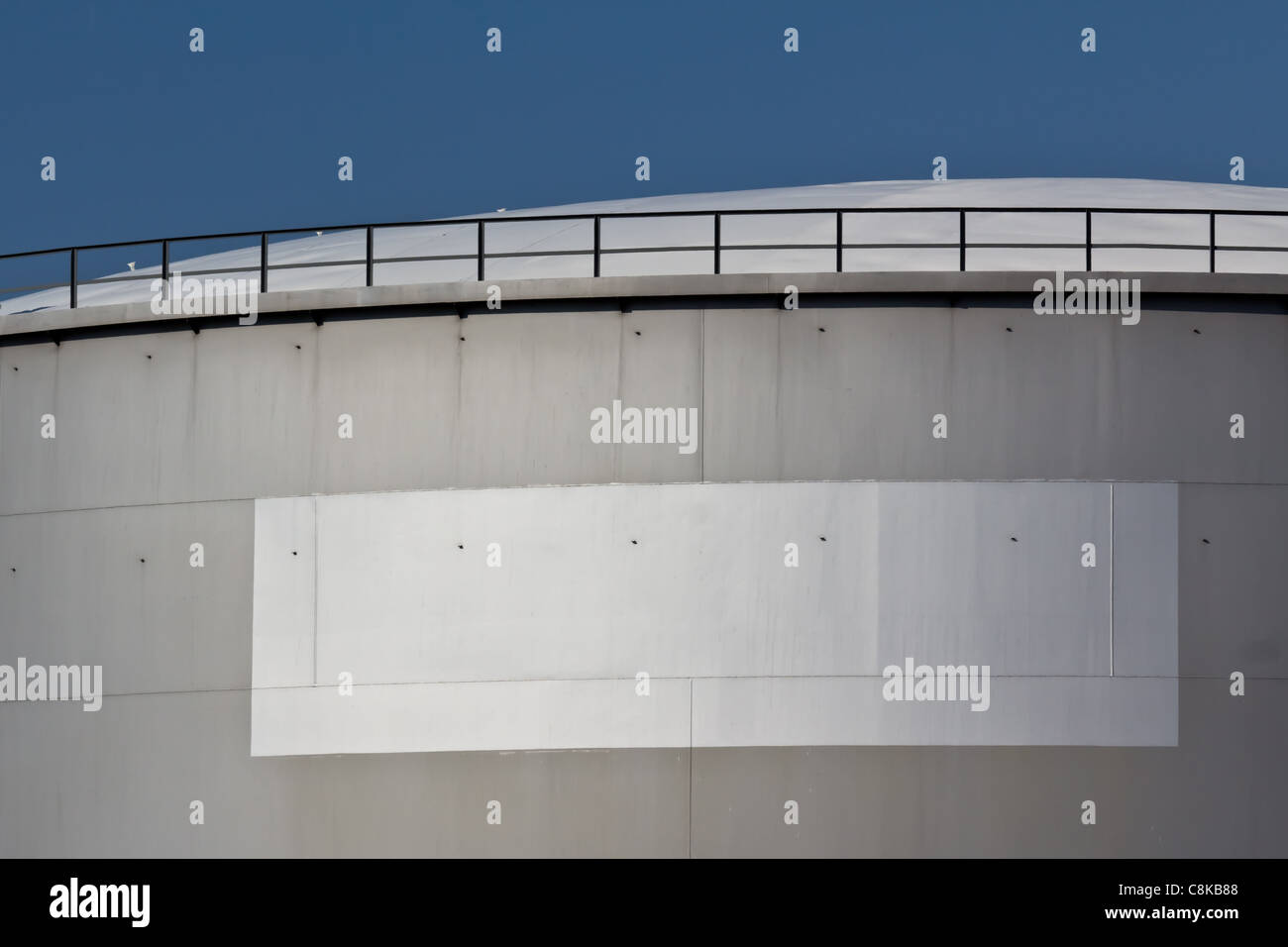 An industrial tank with a blank white label on it Stock Photo - Alamy