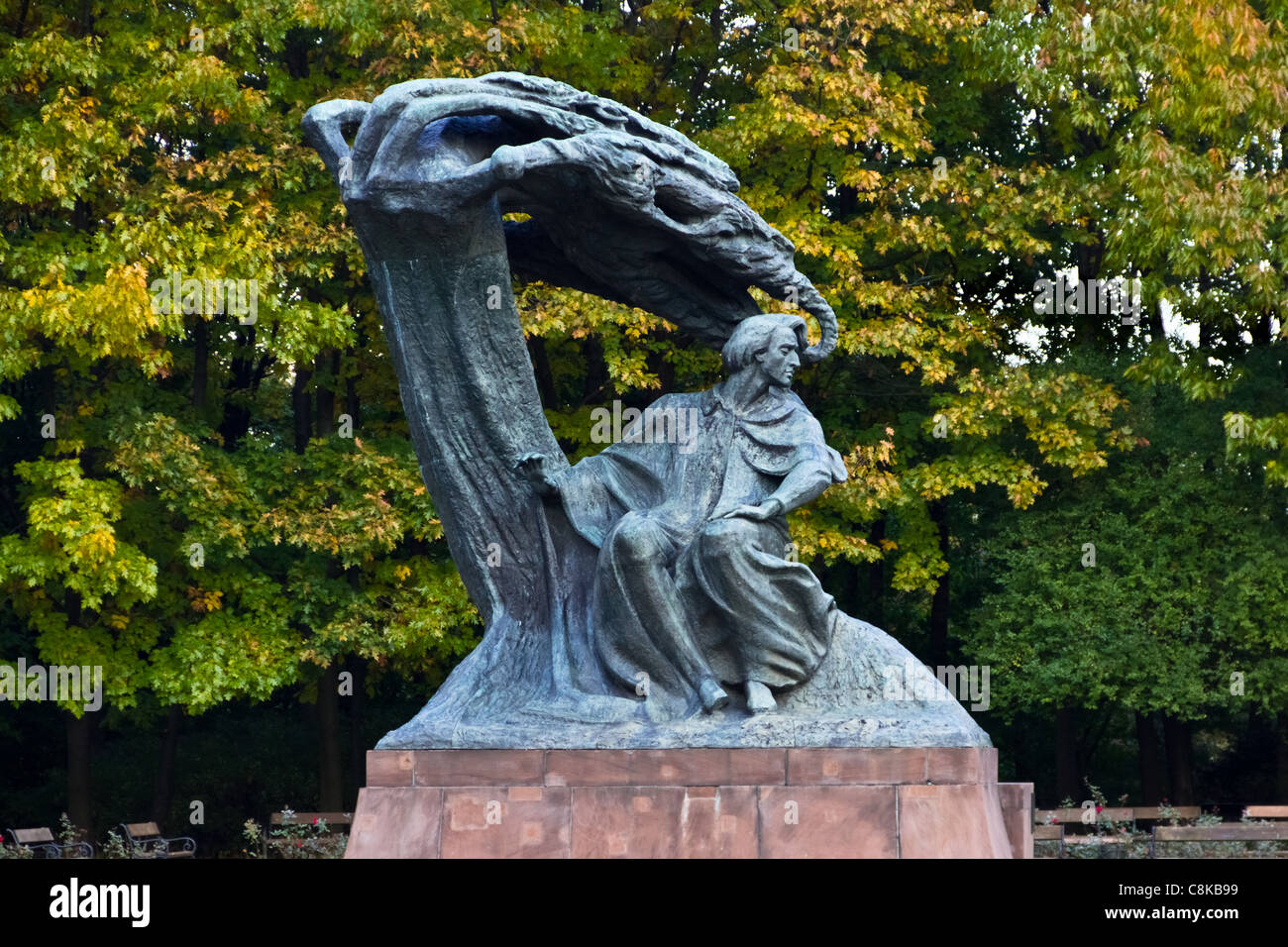 Chopin memorial statue hi-res stock photography and images - Alamy