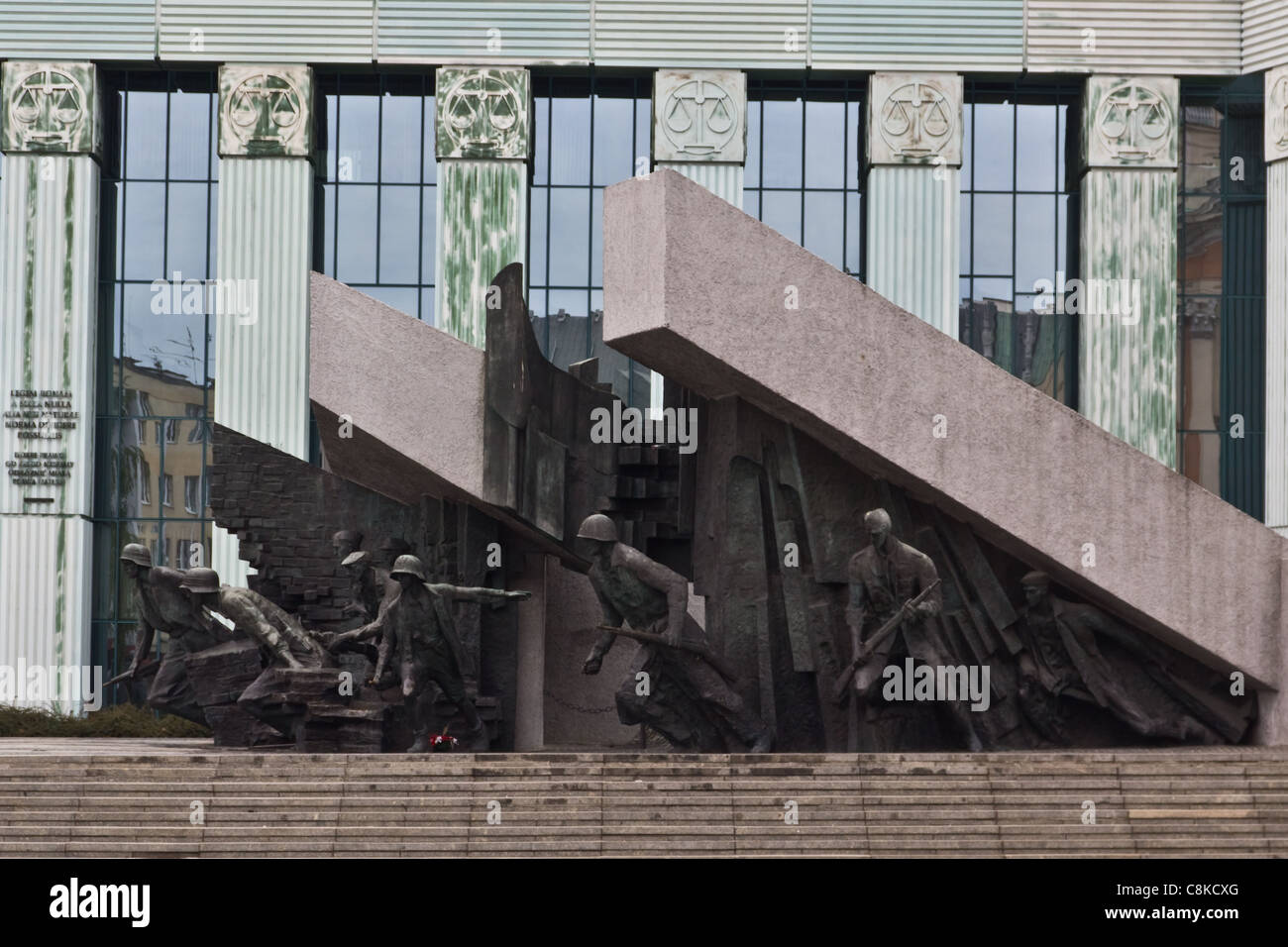 Warsaw uprising memorial remembering the brave fighting in 1944 Stock ...