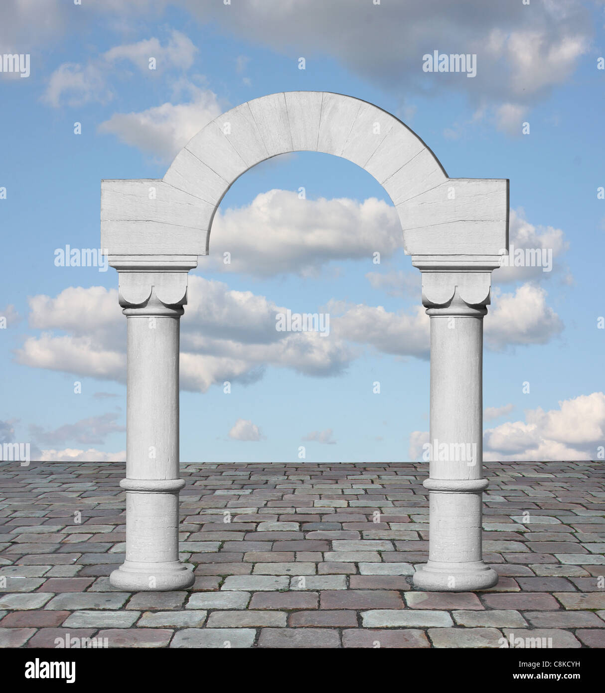 Classic arch with blue sky Stock Photo - Alamy