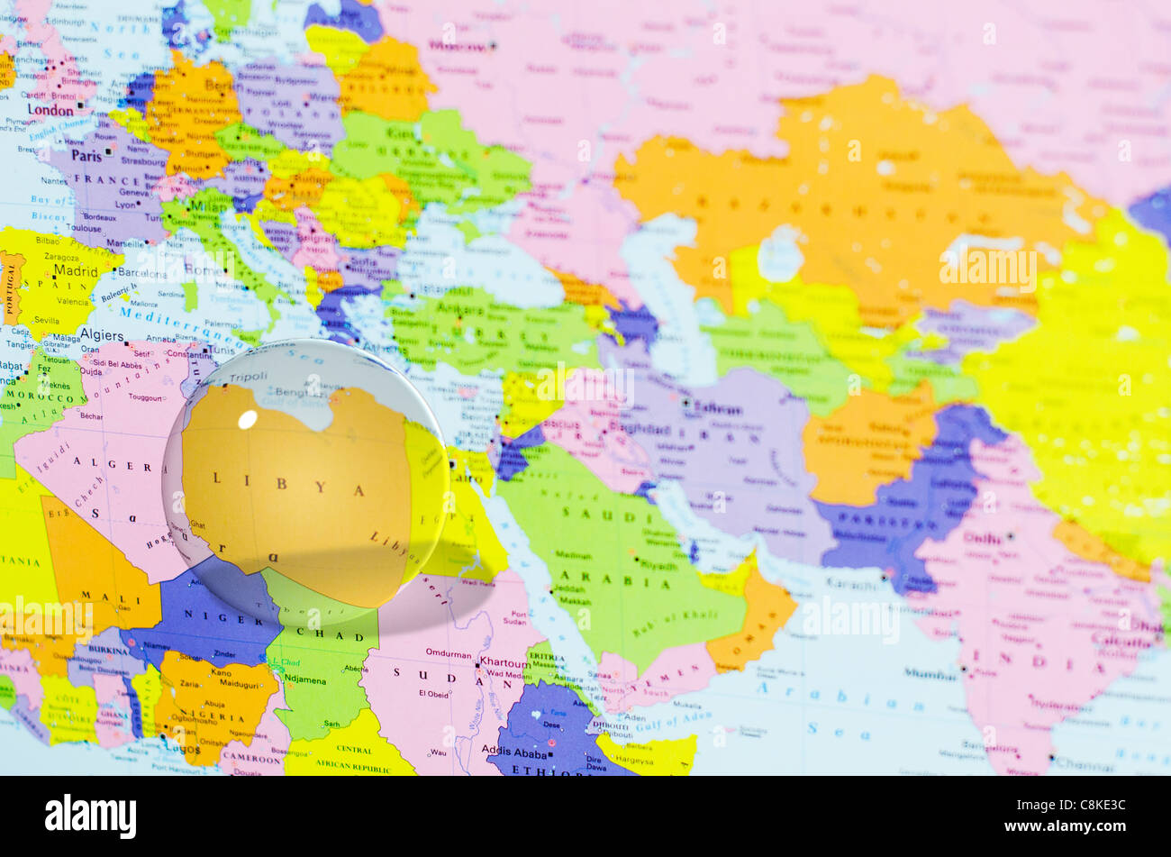 Libya country map hi-res stock photography and images - Alamy