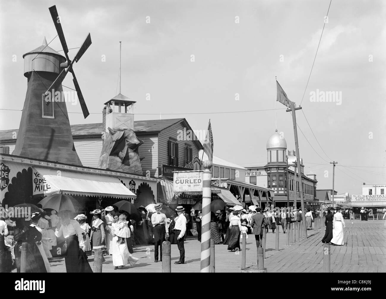 Boardwalk fun Black and White Stock Photos & Images - Alamy