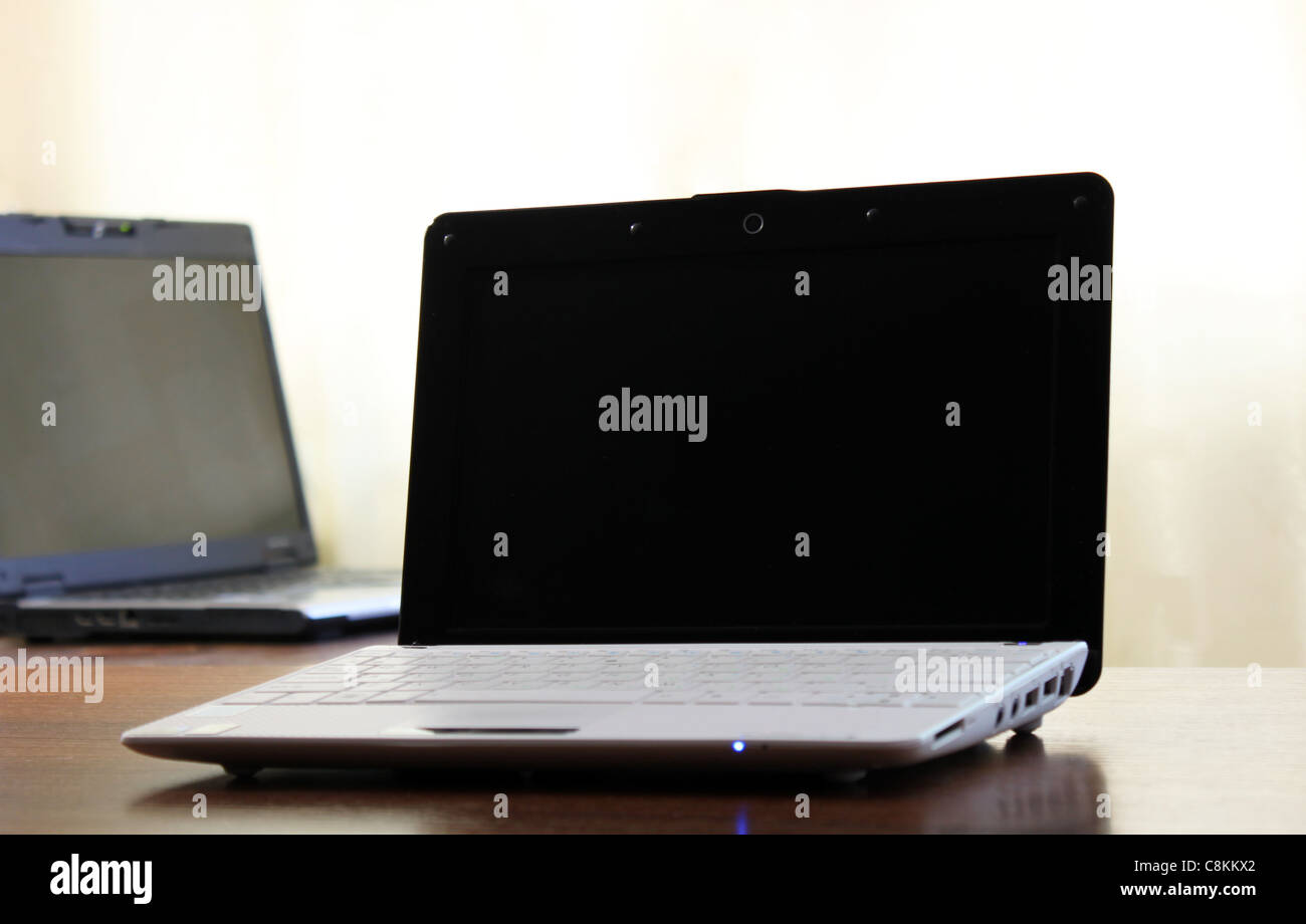 laptops on the table Stock Photo - Alamy