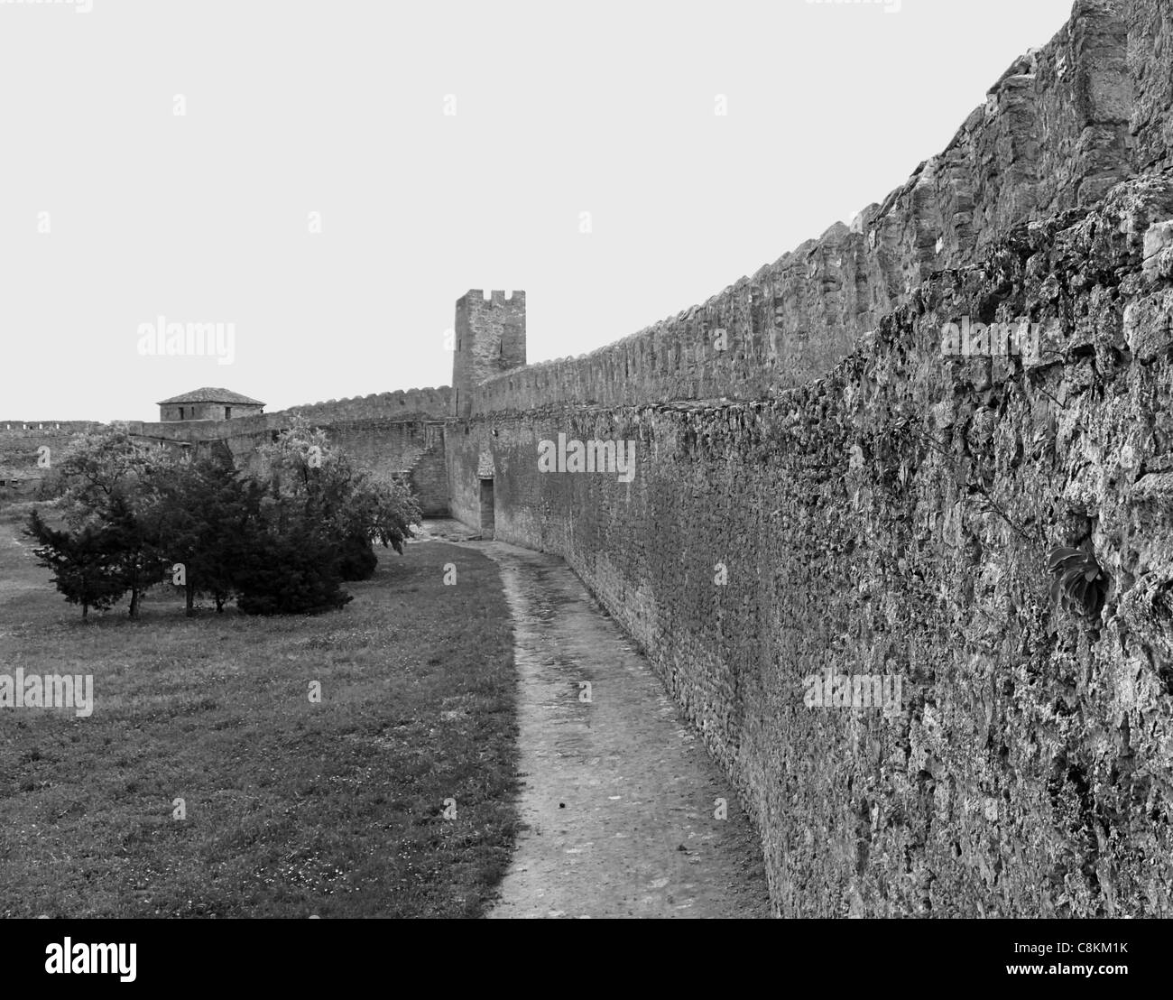 Old fortress wall Black and White Stock Photos & Images - Alamy