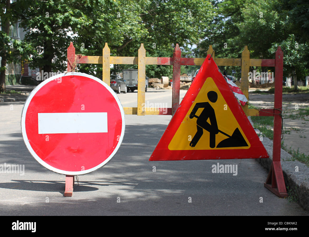 remedial maintenance sign Stock Photo - Alamy