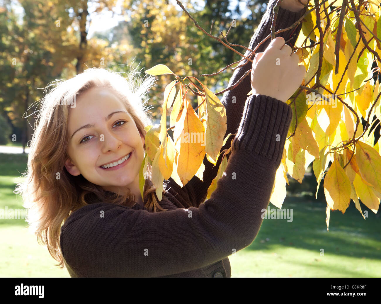 Portrait of a young, mischievous girl Stock Photo - Alamy
