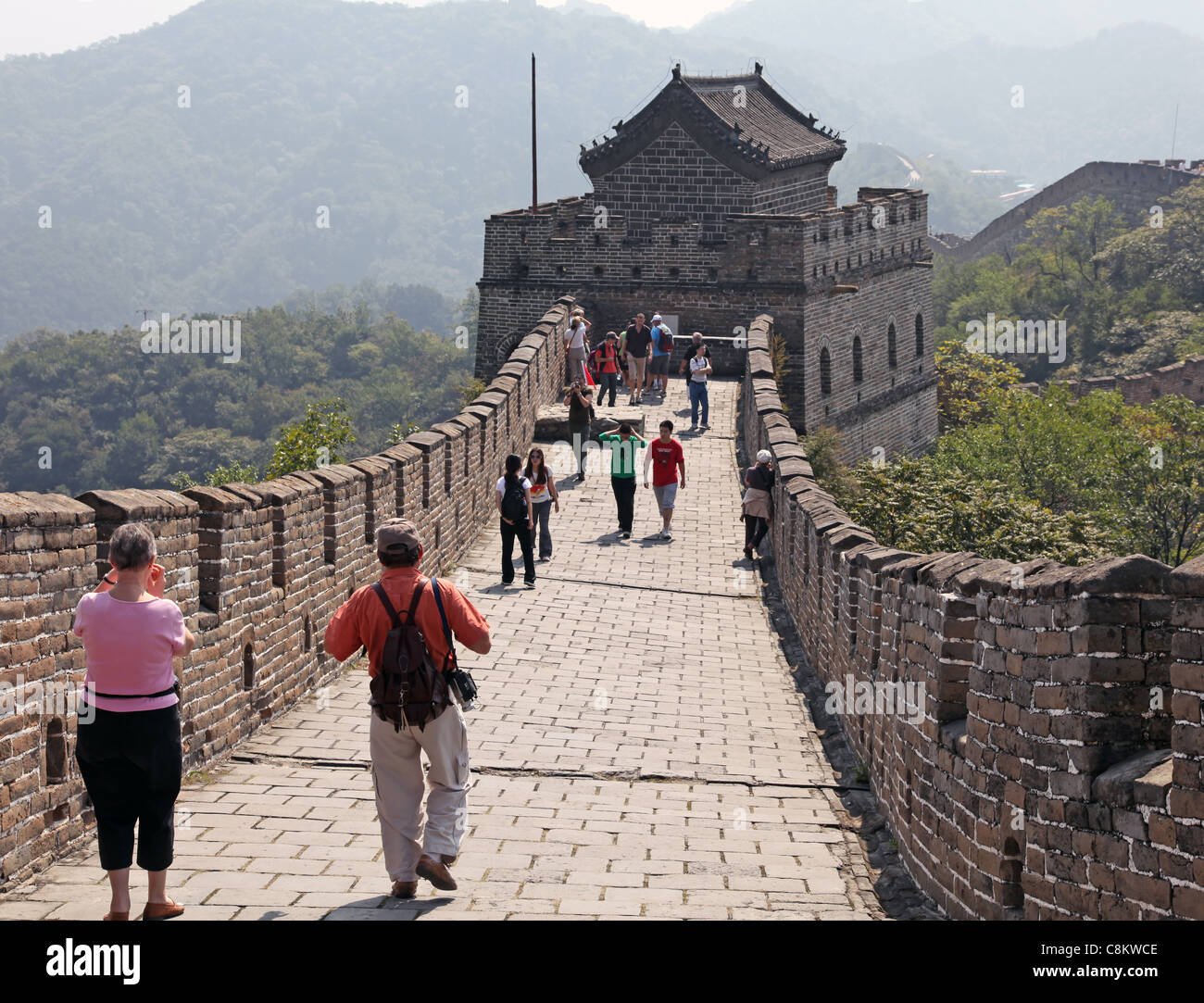 The great wall of China. Mutianyu Stock Photo - Alamy