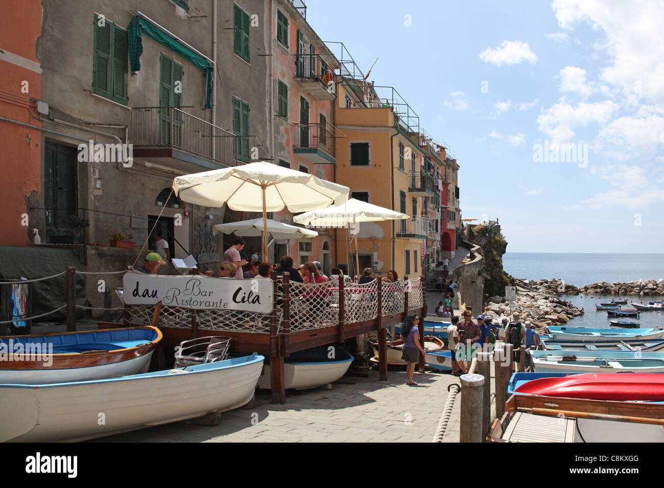 Italy. Cinque Terre - five lands. Italian Riviera - Liguria Stock Photo ...