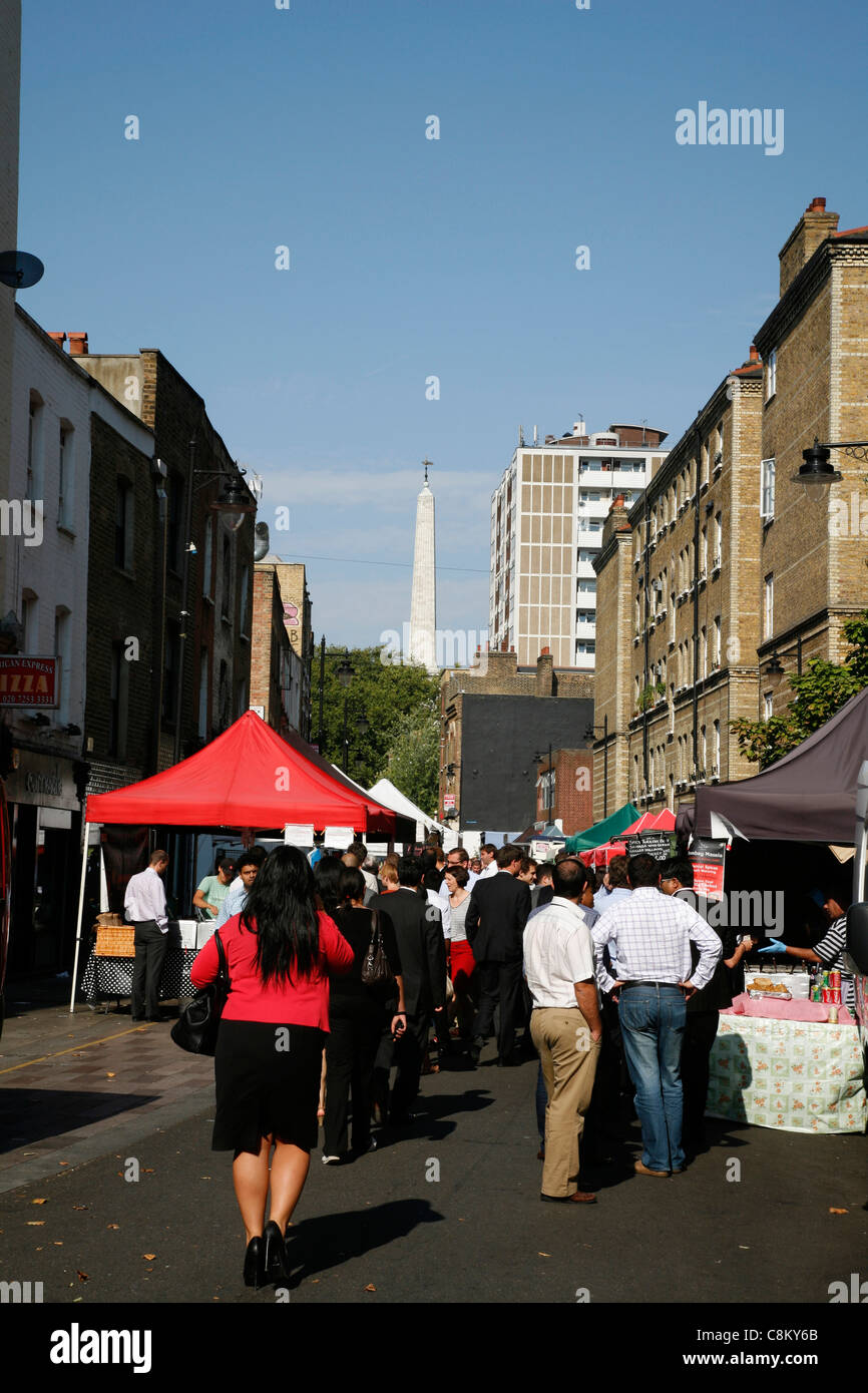 Whitecross Street Food Market, St Luke's, City of London, UK. The ...