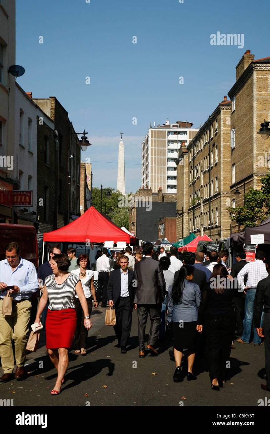 Whitecross Street Food Market, St Luke's, City of London, UK. The ...