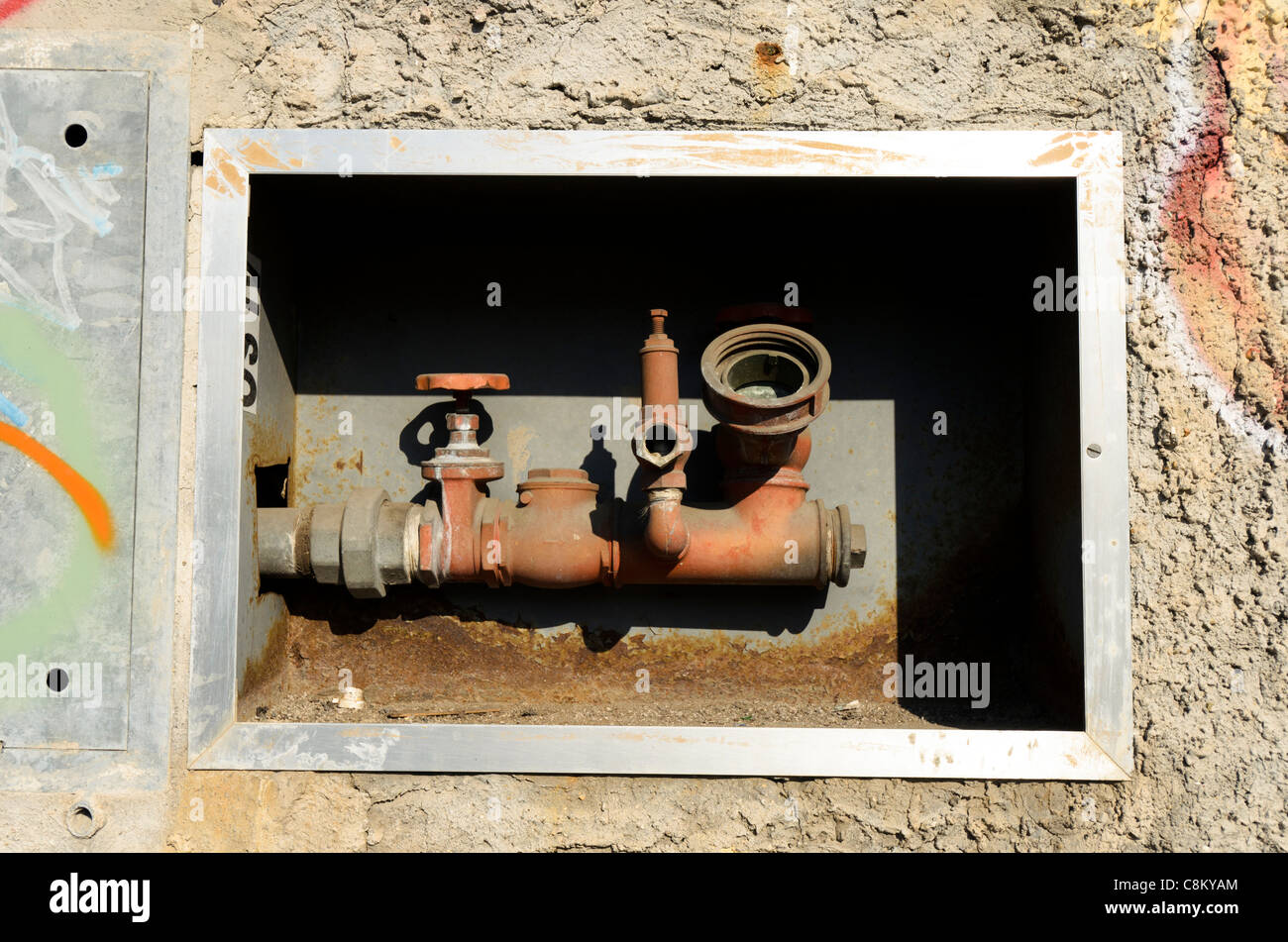Water supply valve and meter - Rome, Italy Stock Photo - Alamy