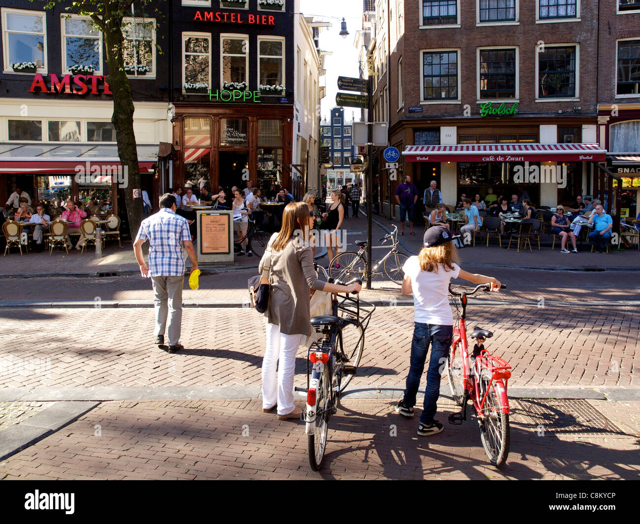 The Spui square in Amsterdam is where some famous brown cafes are ...