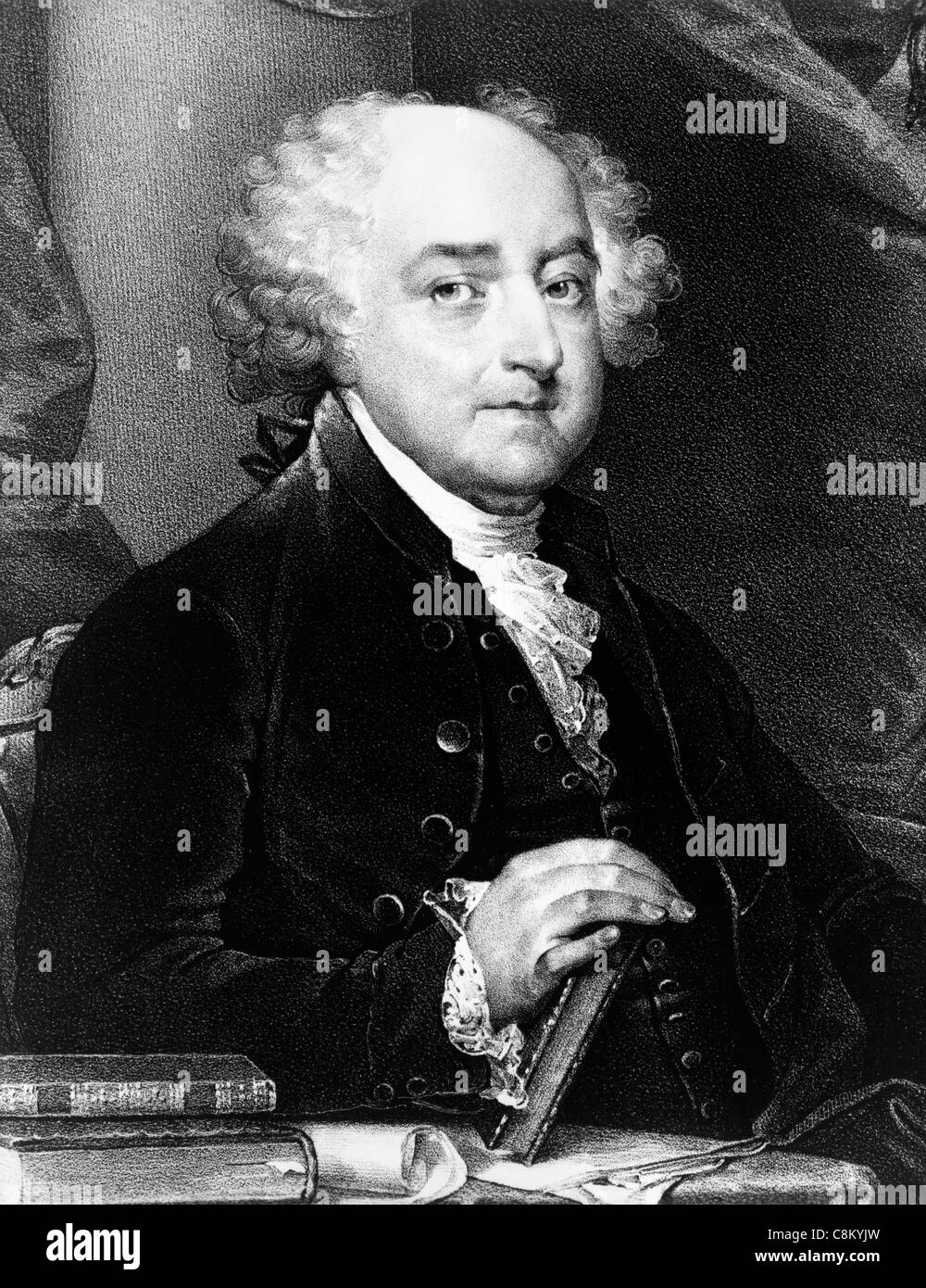 Vintage portrait of John Adams - the second US President (1797 - 1801 ...