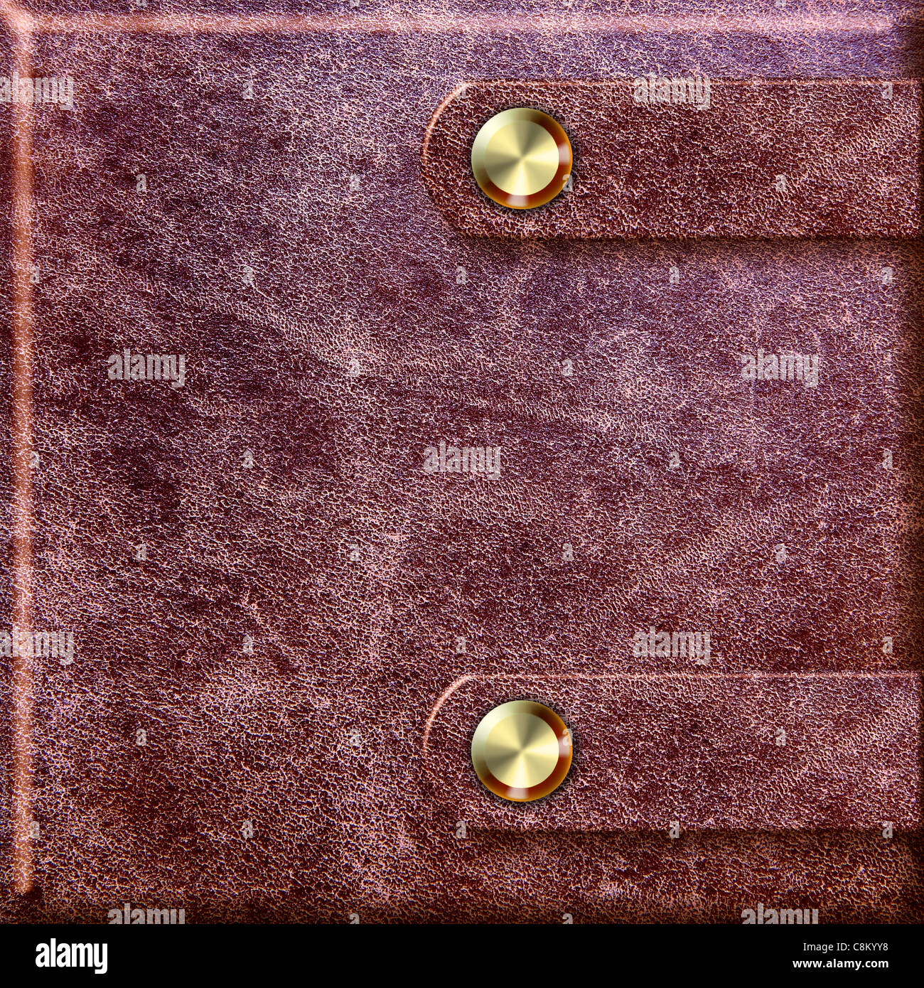 old leather binding with clasps Stock Photo - Alamy