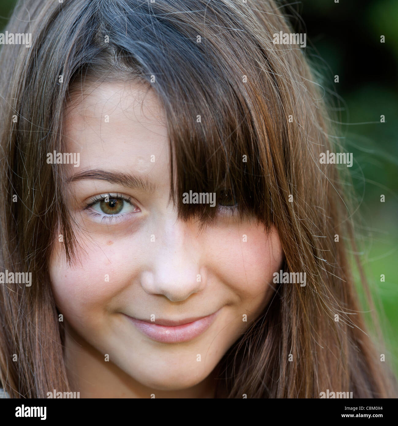 Young English girl smiling posing at camera Stock Photo - Alamy