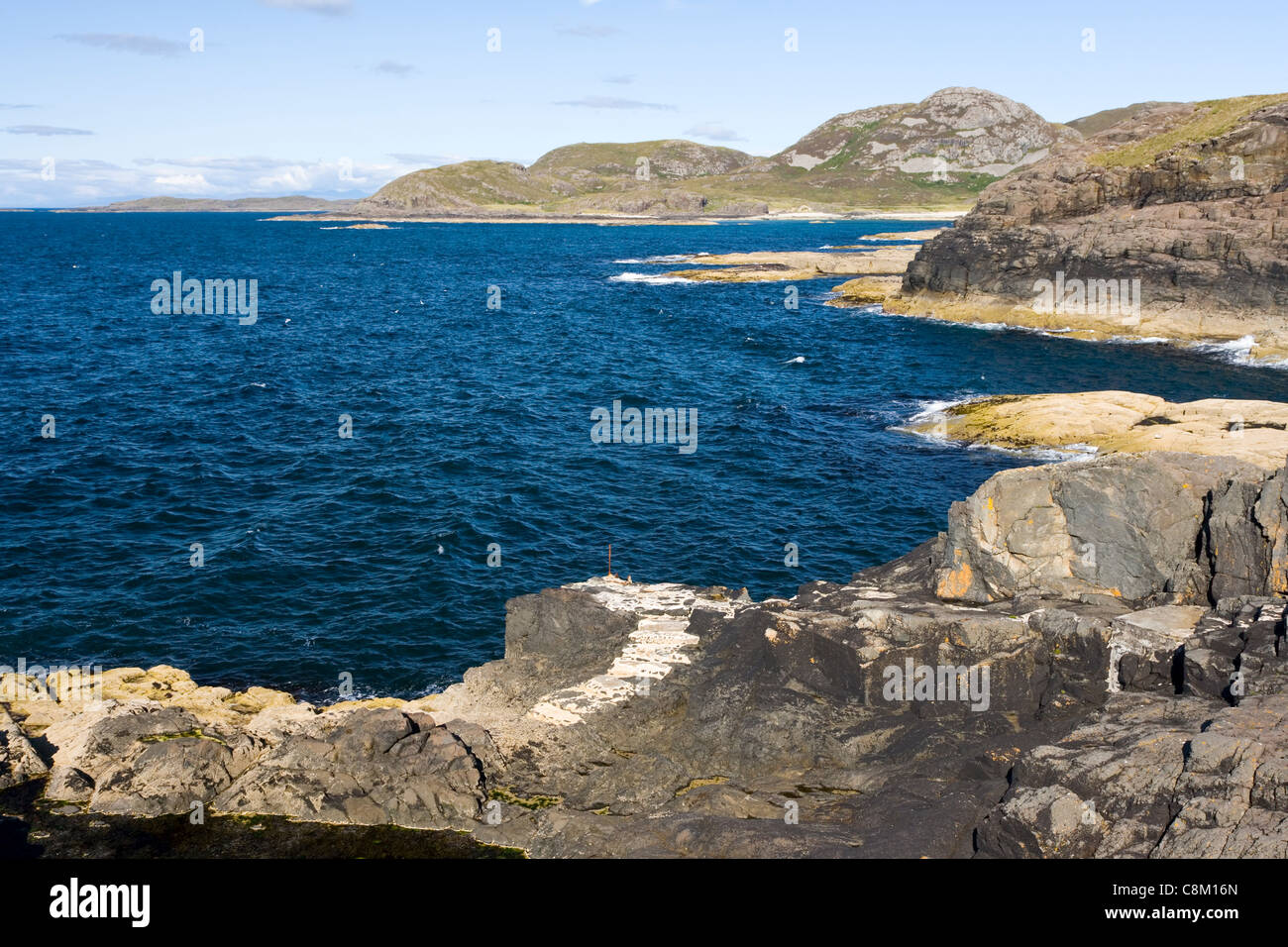 Coastline at the point of Ardnamurchan on the Ardnamurchan Peninsula ...