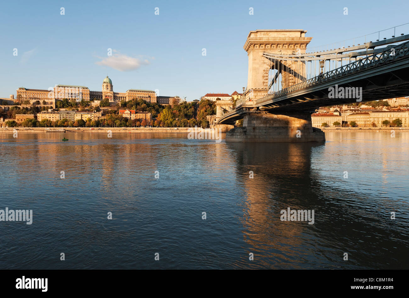 Budapest, the Chain Bridge over the river Danube Stock Photo - Alamy