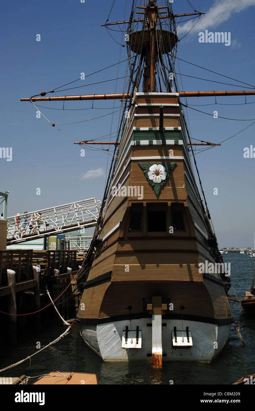 Mayflower II at State Pier. Plymouth. Massachusetts. United States ...