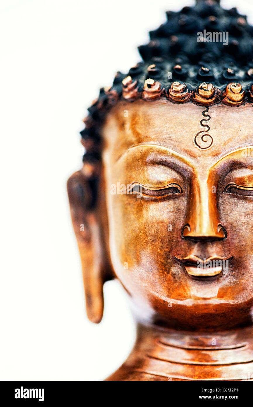 Buddha statue on white background Stock Photo - Alamy