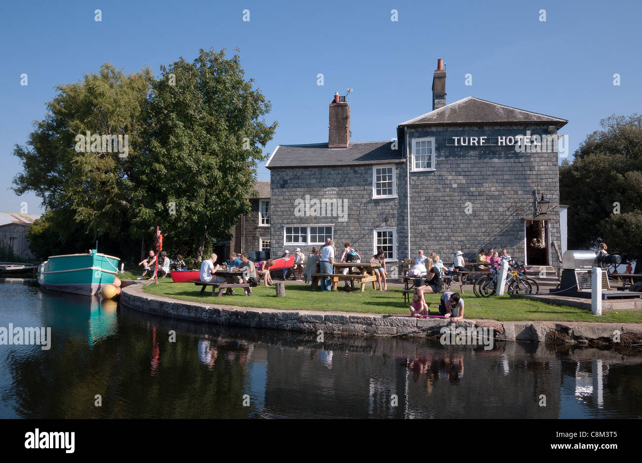 Turf Hotel, Exeter Canal, Exminster, Exeter, Devon, England, UK Stock ...