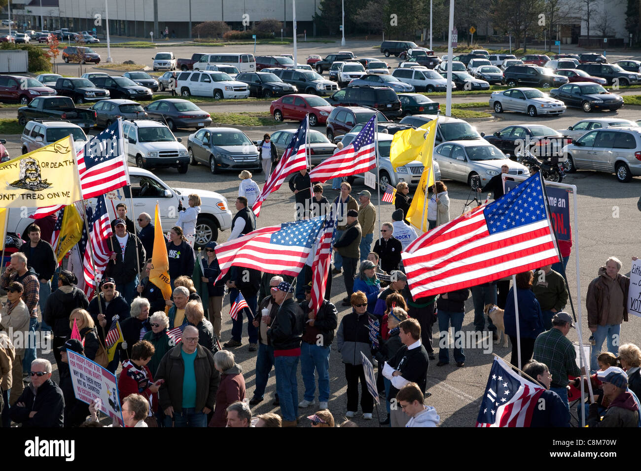 TEA Party Express rally Waterford Township Michigan USA Stock Photo - Alamy